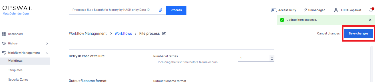 MetaDefender Managed File Transfer (MFT) 用Workflow設定 :: MetaDefender Core / Kisok ハンズオン