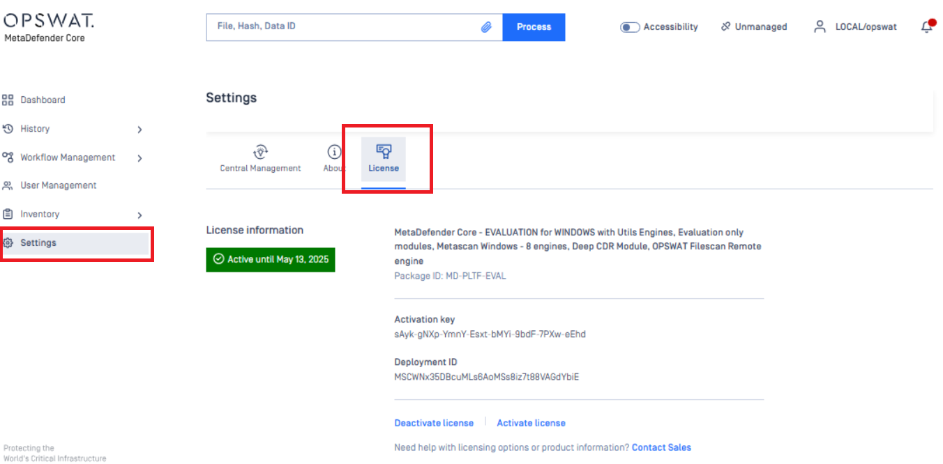 MetaDefender Coreの管理 :: MetaDefender Core / Kisok ハンズオン