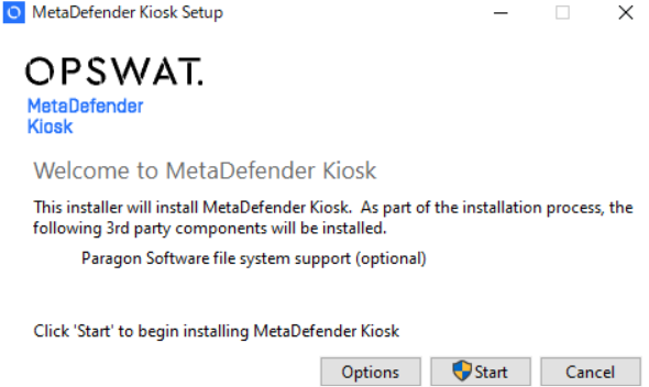 MetaDefender Kiosk のインストール :: MetaDefender Core / Kisok ハンズオン