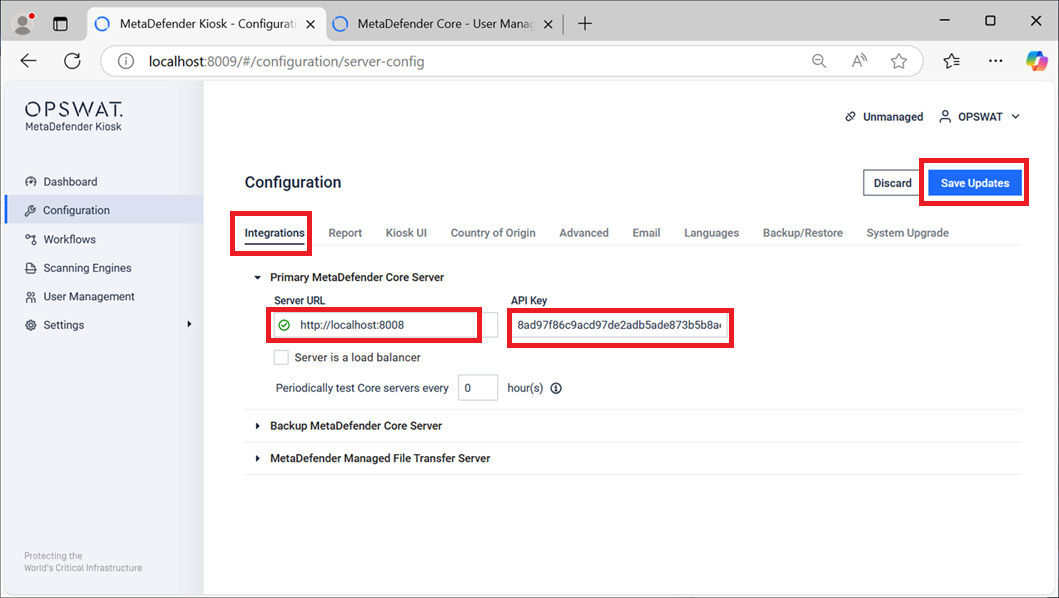 MetaDefender Kiosk の初期設定 :: MetaDefender Core / Kisok ハンズオン