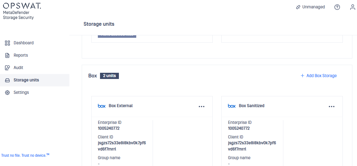 MetaDefender Secure Storage & Box 連携設定 :: MetaDefender Core ハンズオン